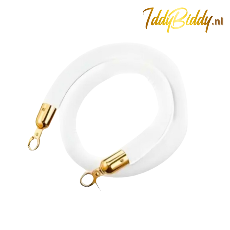 Gouden afzetpalen inclusief koord (set) - IddyBiddy Party Verhuur